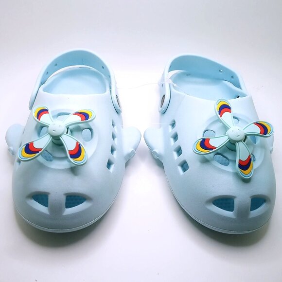 Engtoy | Shoes | Kids Clog Boys Girls Powder Blue Helicopter Propeller ...